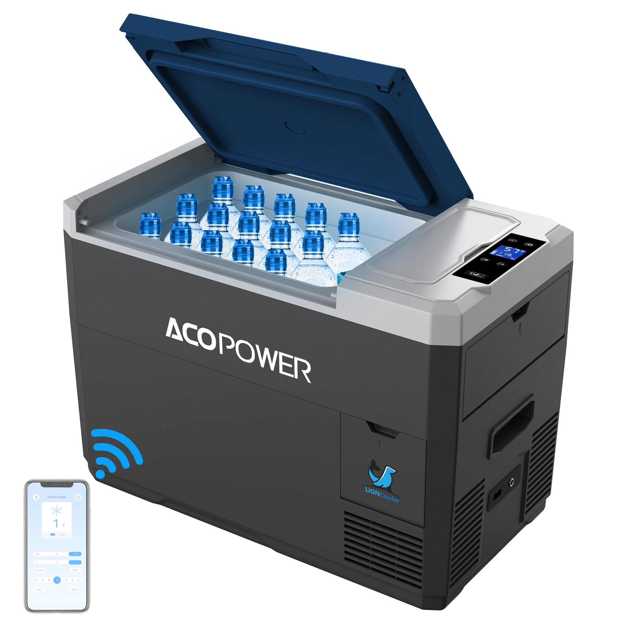 LiONCooler Mini Solar Powered Car Fridge Freezer, 29 Quarts – Full Battery