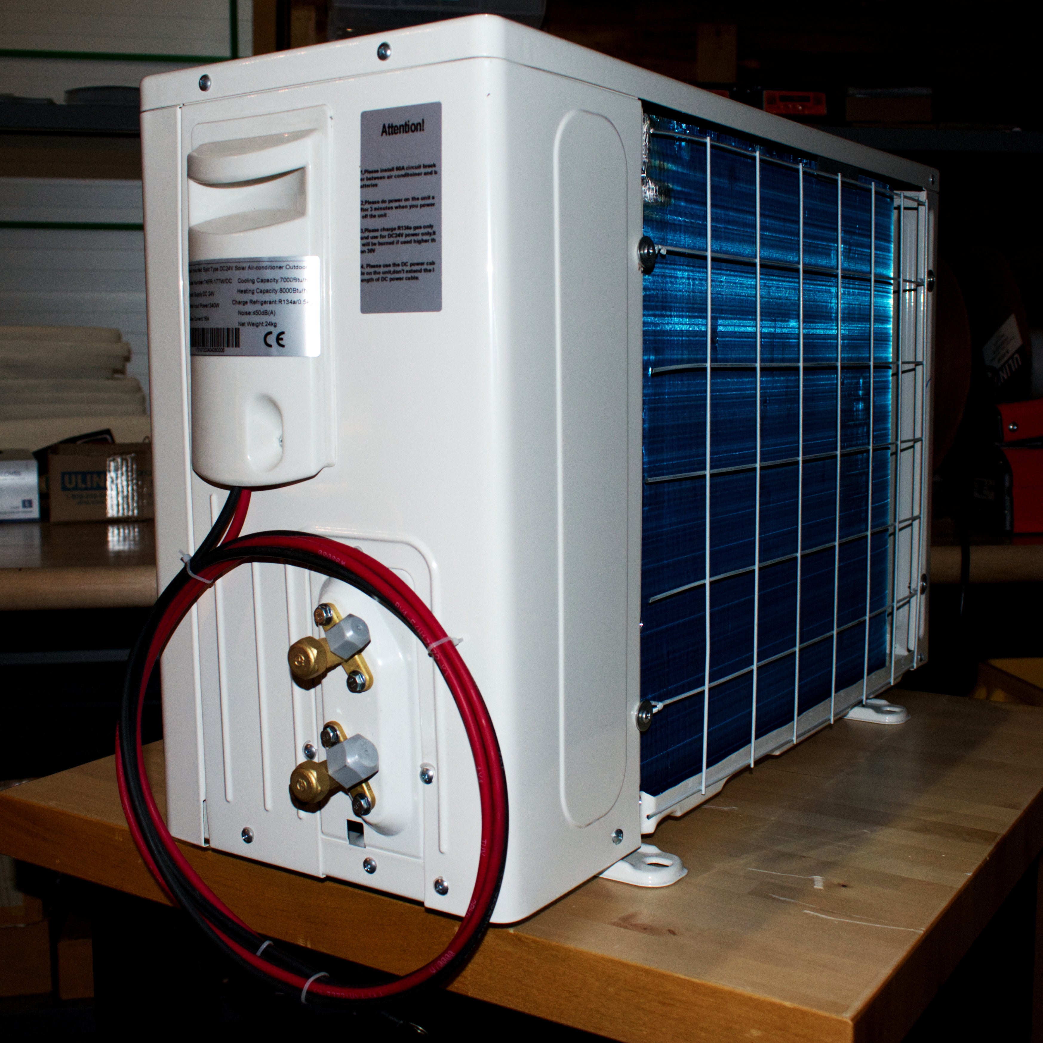 24V Battery Powered Mini Split Heat Pump; 6000-12000 BTU/h – Full Battery